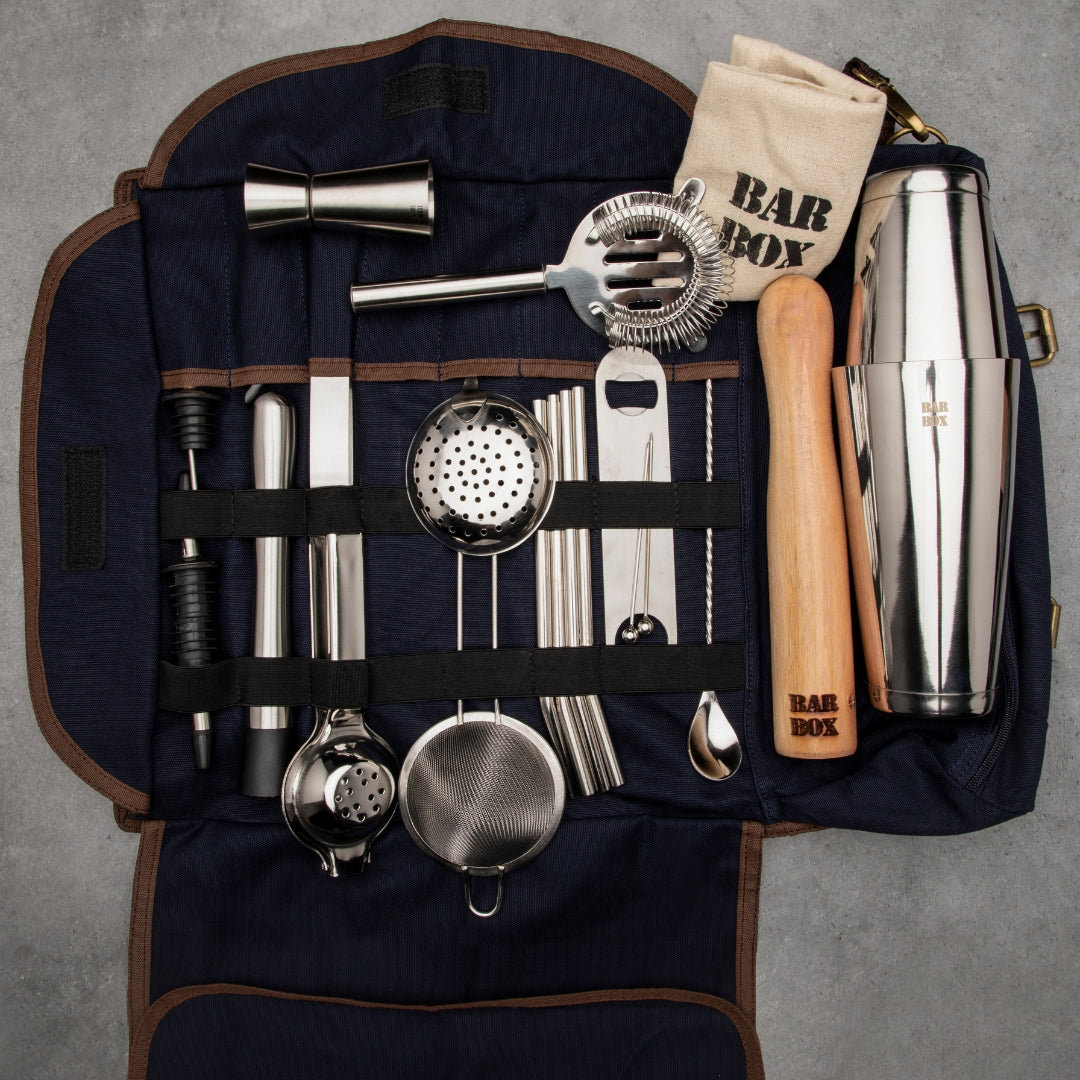 Mega Bartender Travel Kit Bag (Blue)(24pcs) – Bar Box